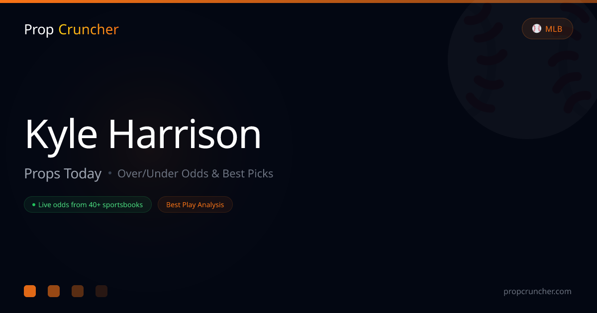 Kyle Harrison Props Today — Lines, Odds & Pick | PropCruncher